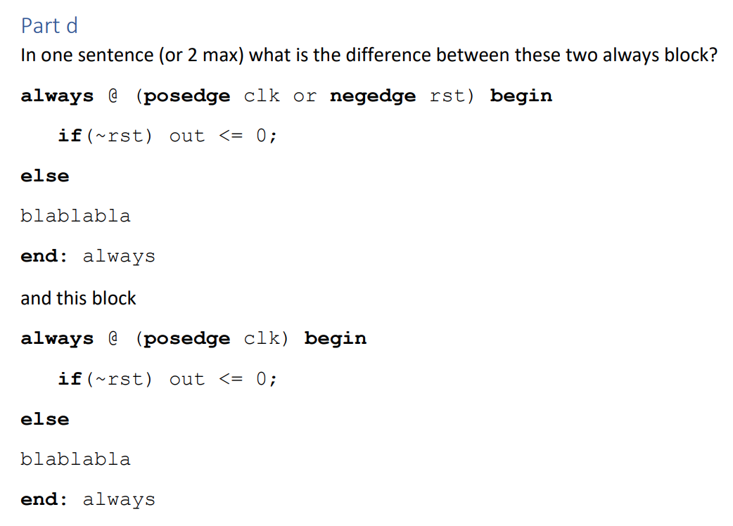 Solved Part d In one sentence (or 2 max) what is the | Chegg.com