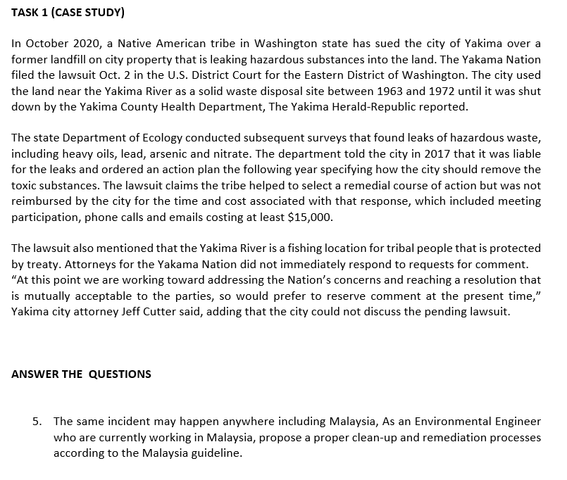 Solved TASK 1 (CASE STUDY) In October 2020, a Native | Chegg.com