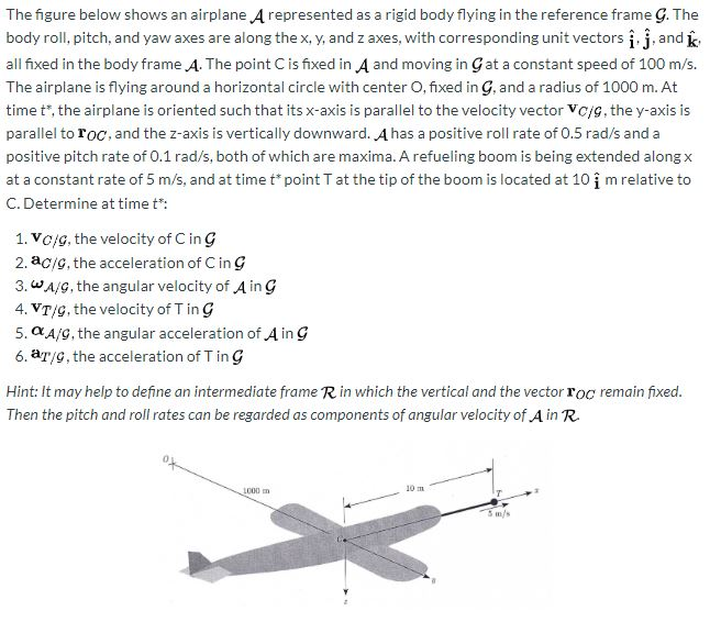 Solved The figure below shows an airplane A represented as a | Chegg.com