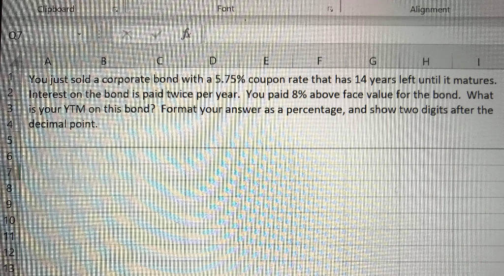 Solved I need to show step by step in excel the answer | Chegg.com
