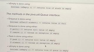 Solved Behavior of Stacks and Queues Show the lines printed | Chegg.com