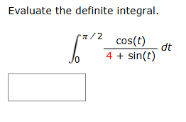 Solved Replace denominator with a + sin(t) ﻿where is ﻿a | Chegg.com