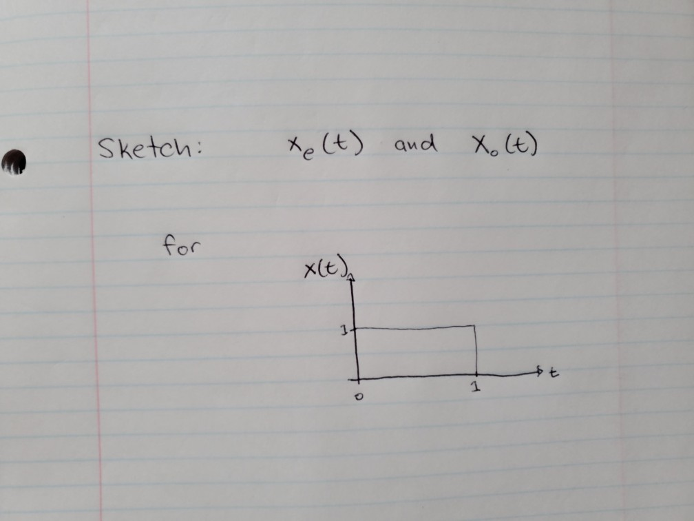 Solved Sketch: xe (t) and X(t) for XLtda | Chegg.com