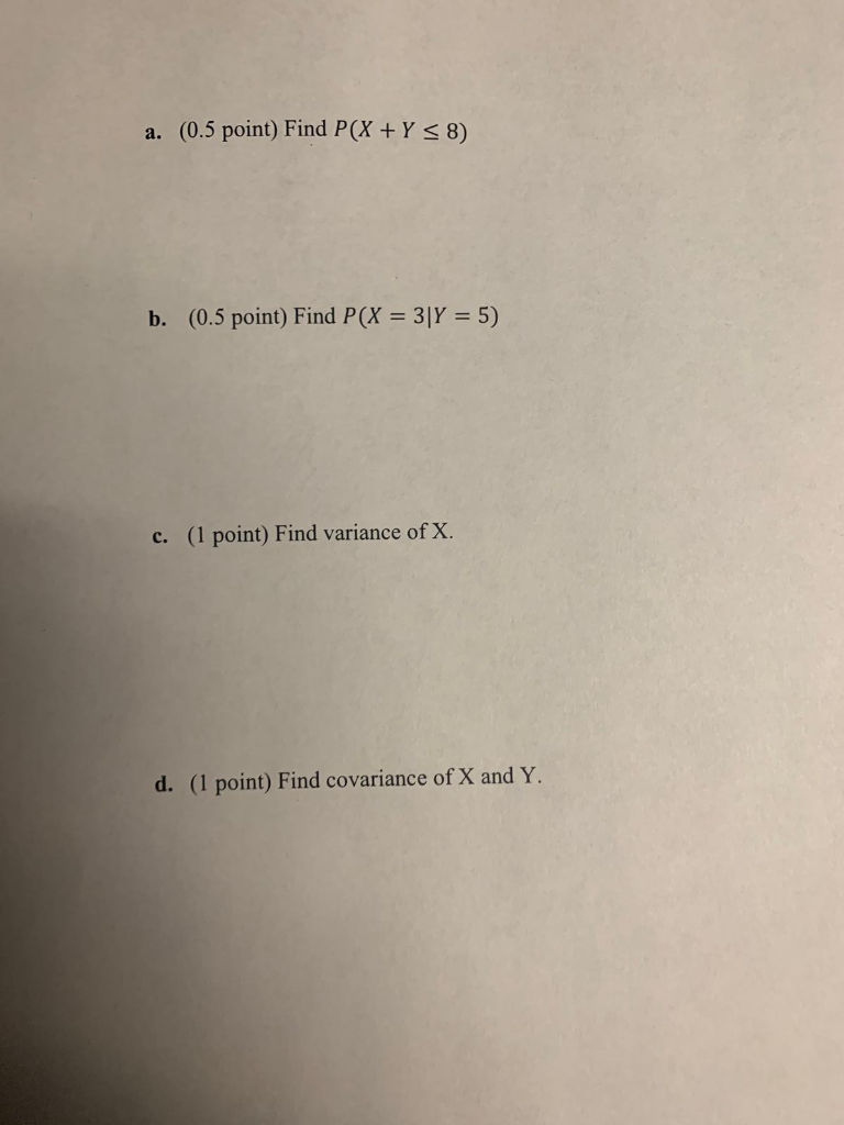 Solved 2. Xand Y are two discrete random variables with the | Chegg.com Solved 2. Xand Y are two discrete random variables with the | Chegg.com