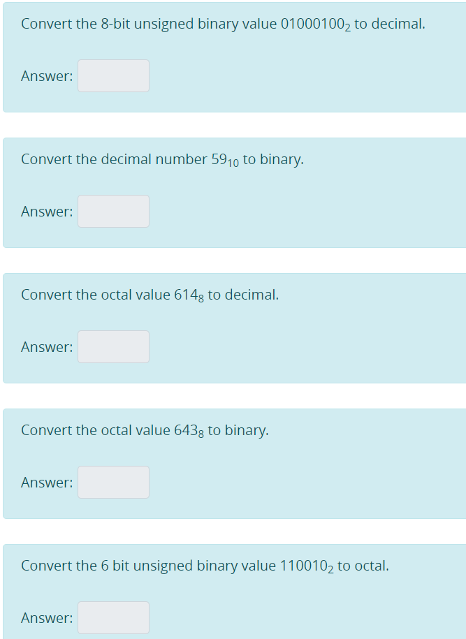 Solved Convert The 8 Bit Unsigned Binary Value 010001002 To 5120
