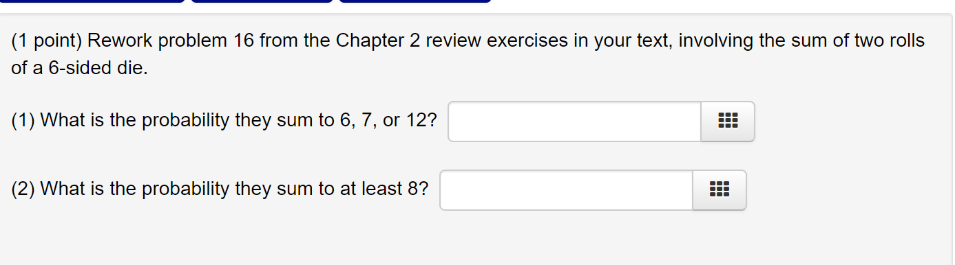 (1 point) Rework problem 5 from the Chapter 2 review | Chegg.com