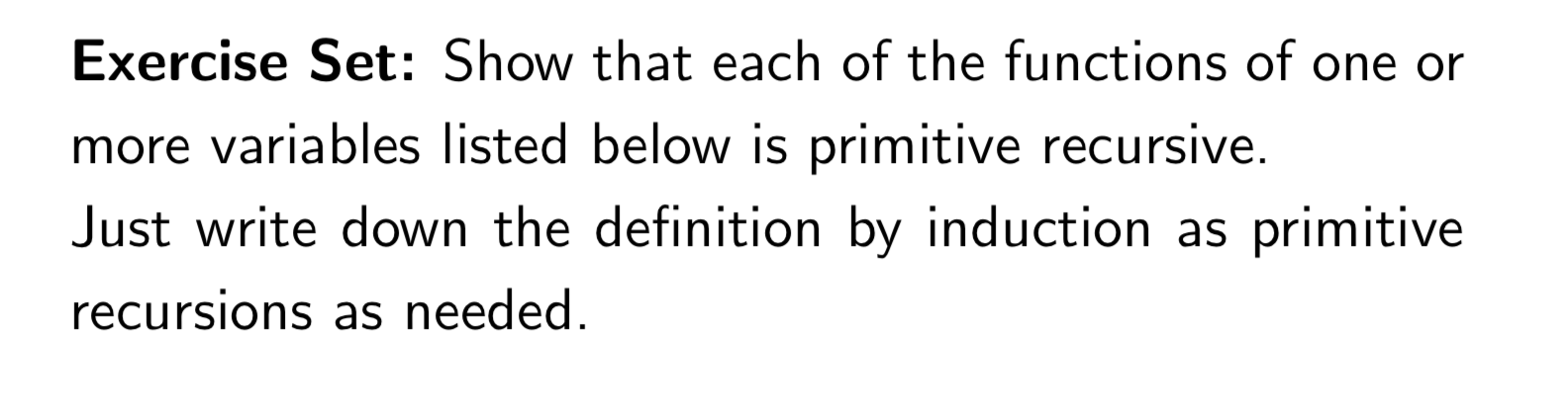 Solved 12. If 8(x, y) is primitive recursive, then $(x, z) = | Chegg.com