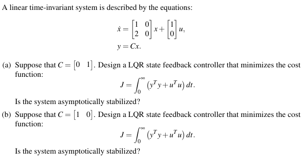 Solved A linear time-invariant system is ﻿described by ﻿the | Chegg.com