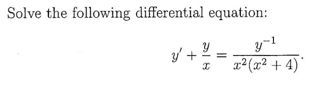 Solved Solve the following differential | Chegg.com