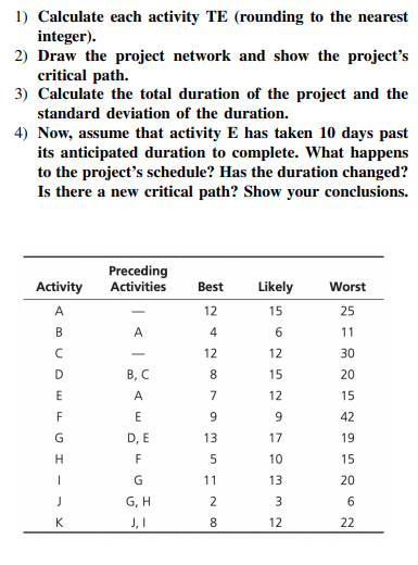 Solved Using the information from the following table, | Chegg.com