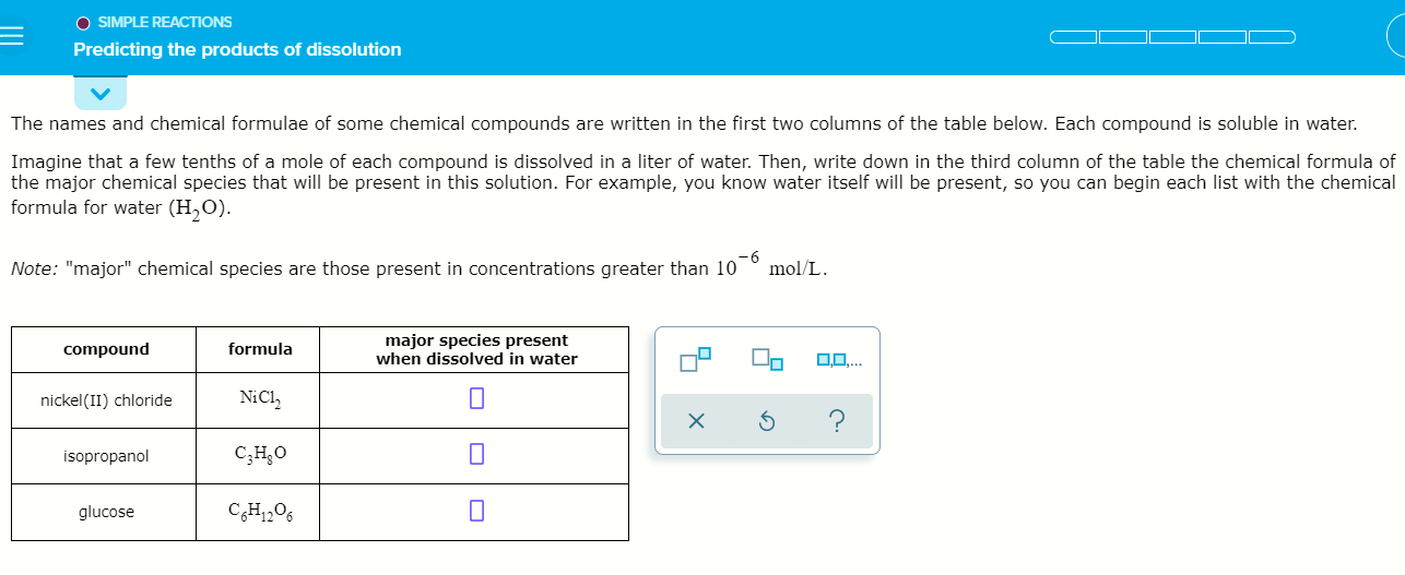 Solved O Simple Reactions Identifying Precipitation