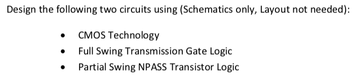 Solved Design the following two circuits using (Schematics | Chegg.com
