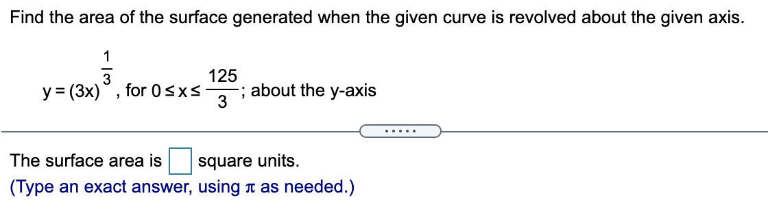 Solved Find the area of the surface generated when the given | Chegg.com