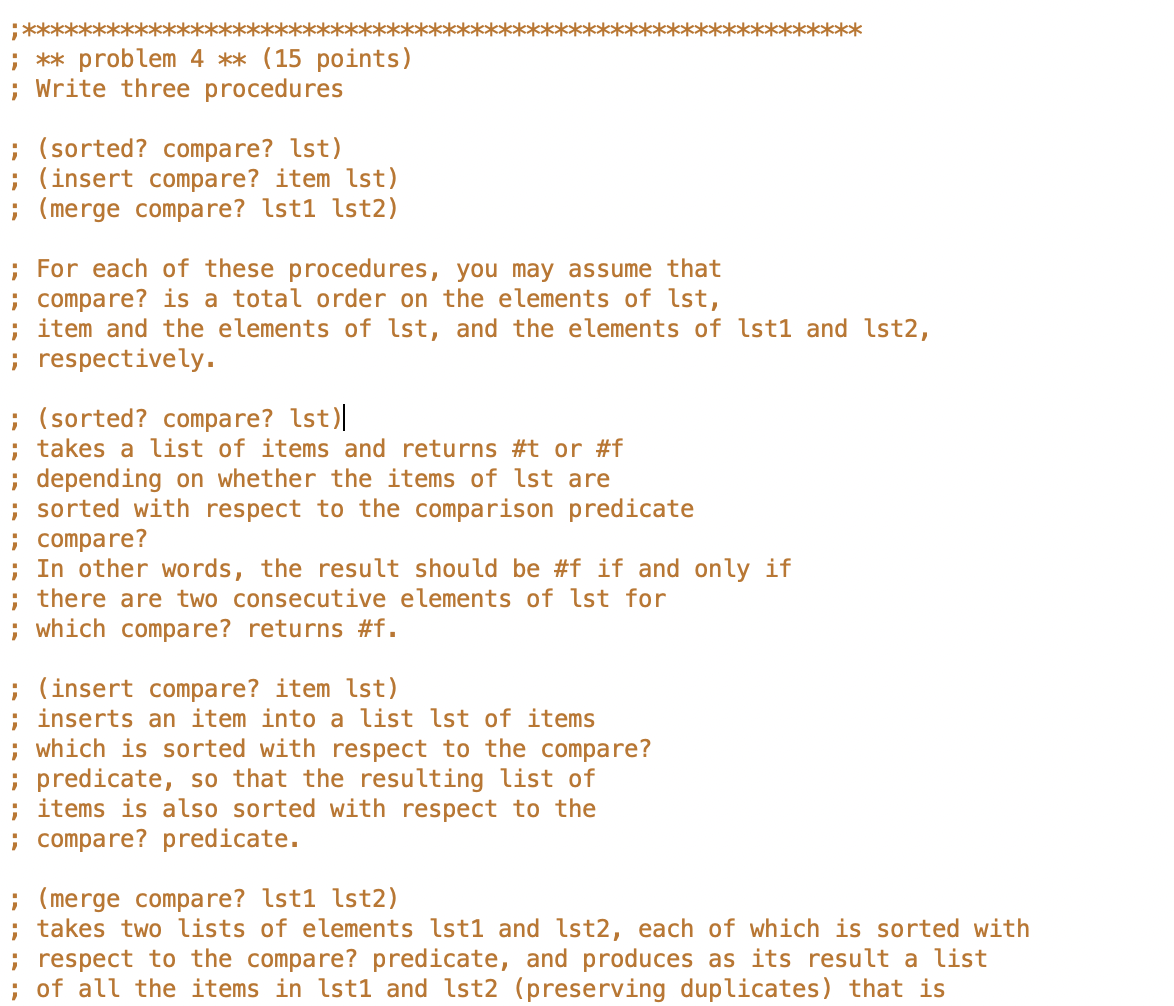 problem 4 ** (15 points) ; Write three | Chegg.com