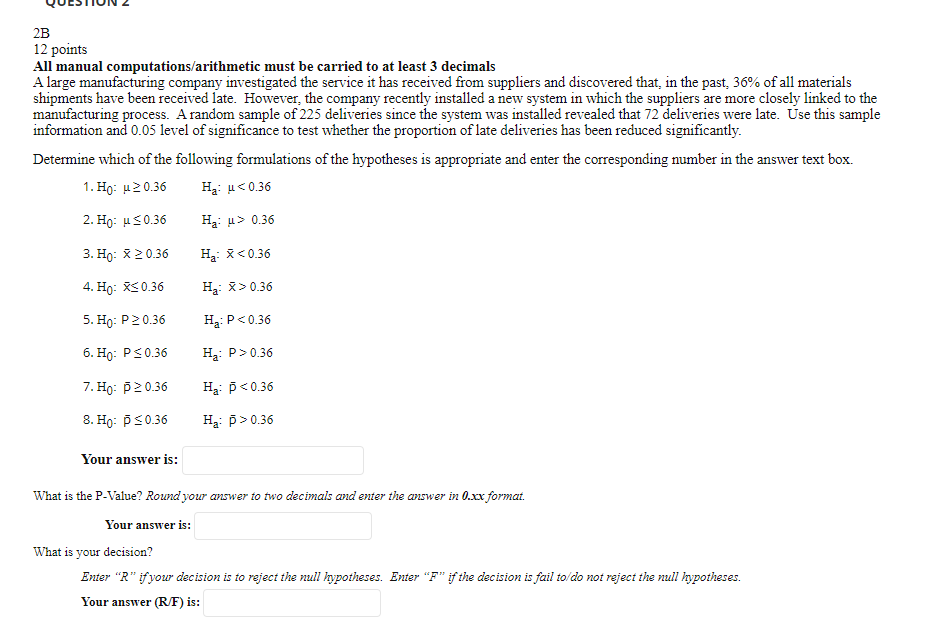 Solved 2B 12 points All manual computations/arithmetic must | Chegg.com