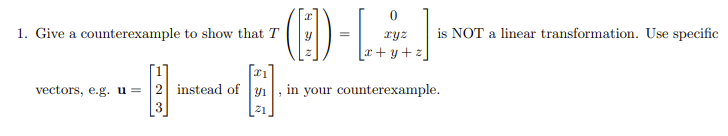 Solved 1. Give a counterexample to show that | Chegg.com