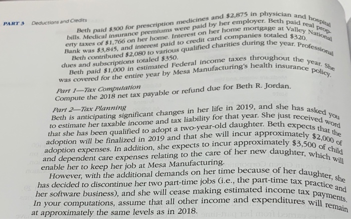 Solved 38. Beth R. Jordan lives at 2322 Skyview Road, Mesa, | Chegg.com