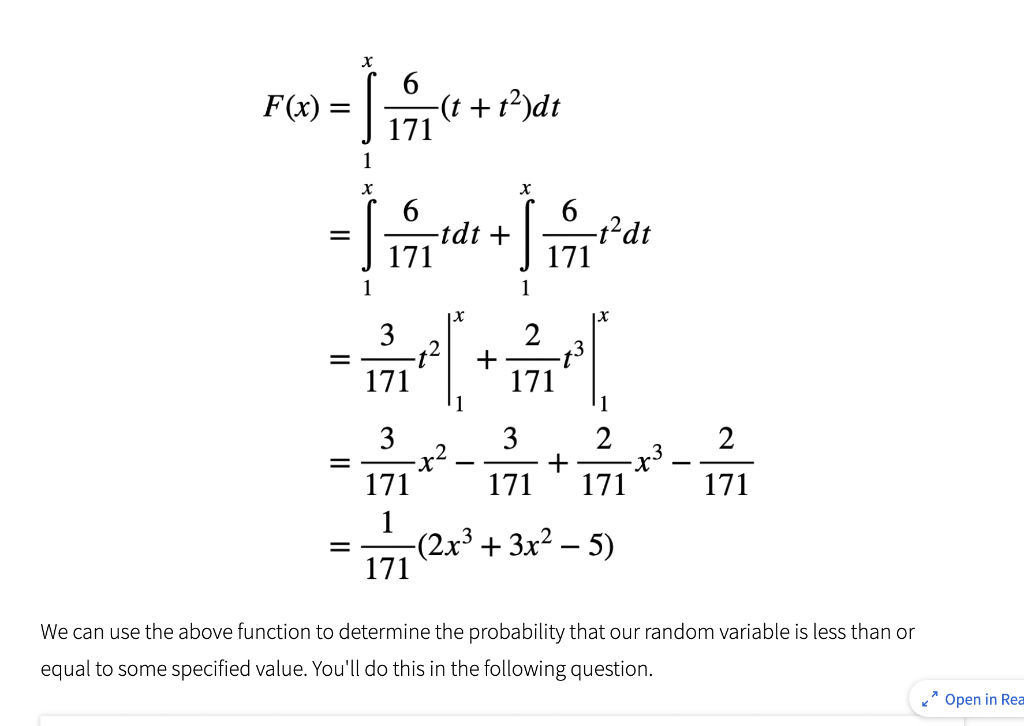 Solved For continuous random variables, the calculations for | Chegg.com