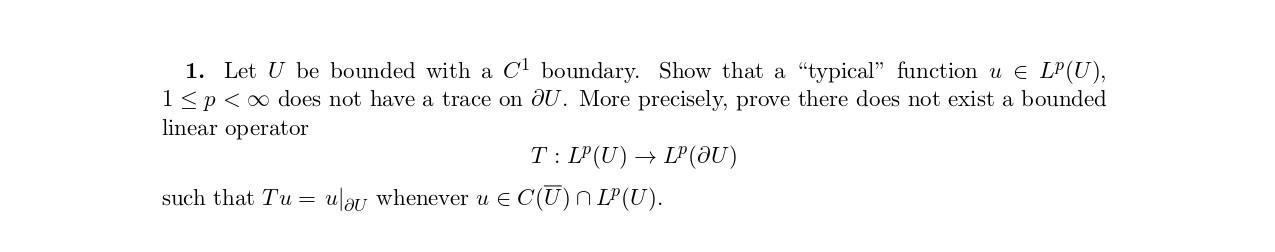1. Let U be bounded with a C1 boundary. Show that a | Chegg.com