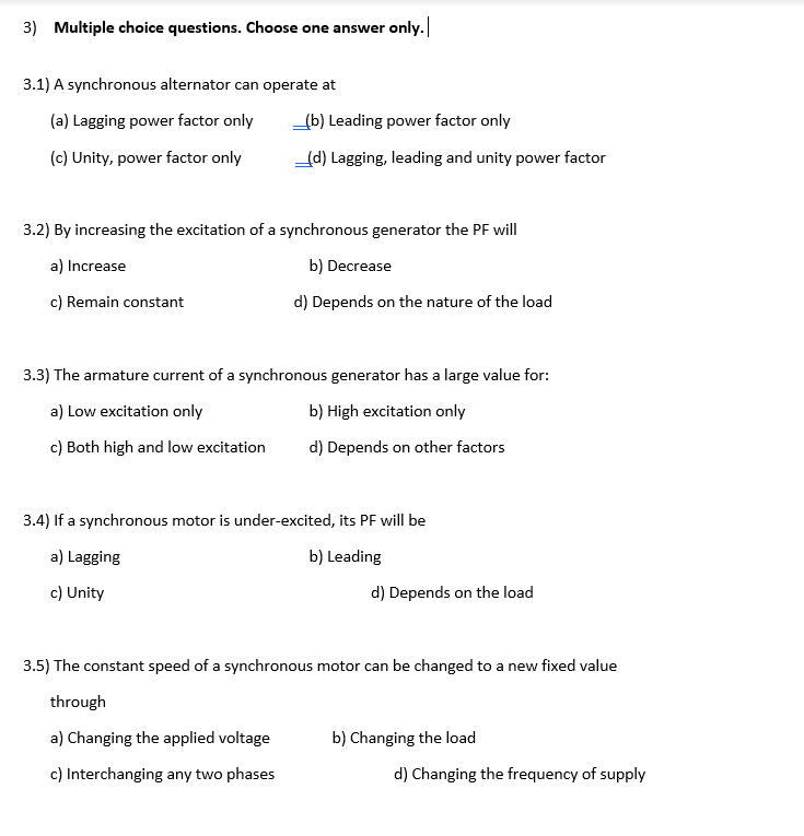 Solved 3) Multiple choice questions. Choose one answer | Chegg.com