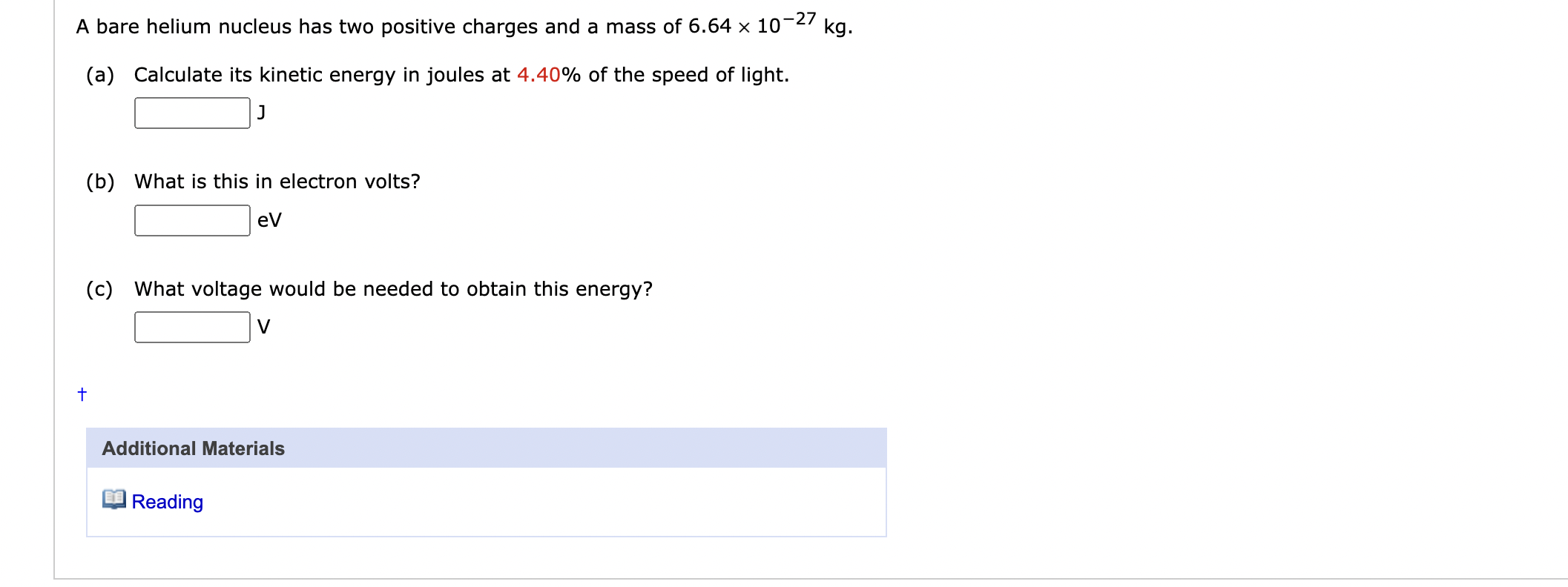 Solved A bare helium nucleus has two positive charges and a | Chegg.com