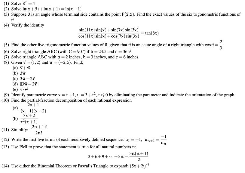 solved-1-solve-8x-4-2-solve-ln-x-5-ln-x-1-ln-x-1-3-chegg