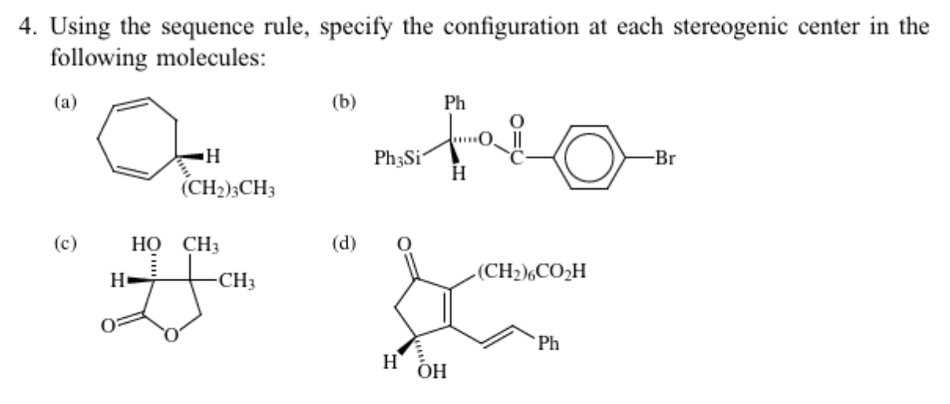 Solved 4. Using the sequence rule, specify the configuration | Chegg.com