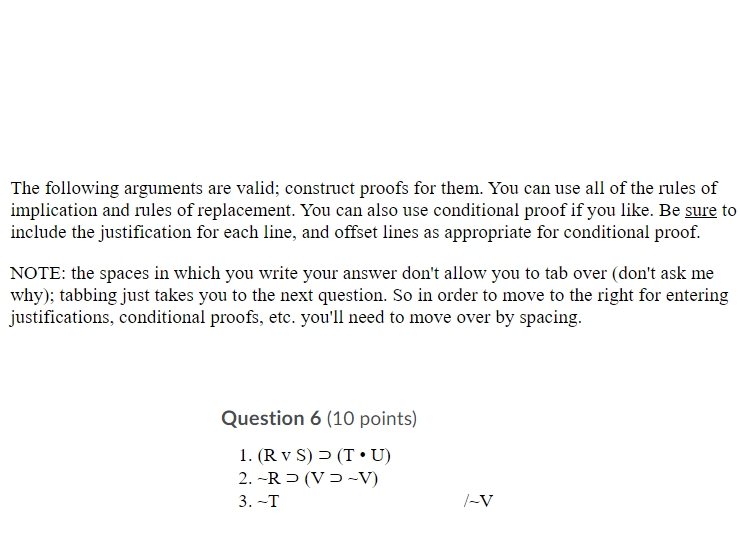 Solved The following arguments are valid; construct proofs | Chegg.com