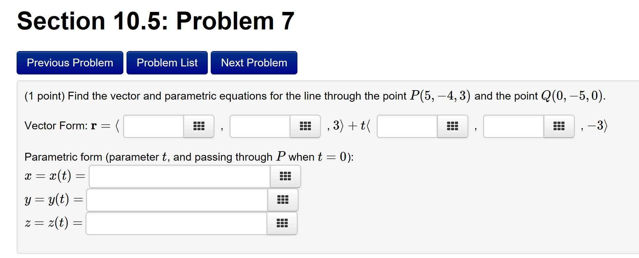 Solved Section 10.5: Problem 7 Previous Problem Problem List | Chegg.com