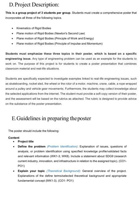 Solved D. Project Description: This is a group project of 3 | Chegg.com