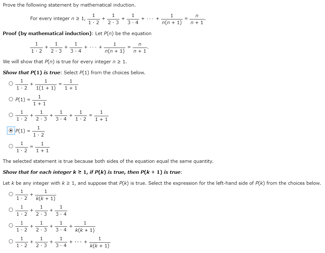 Solved Prove the following statement by mathematical | Chegg.com
