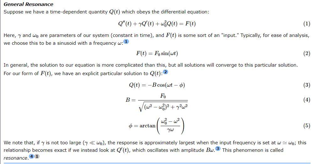 Part IIGeneral Resonance Suppose we have a | Chegg.com