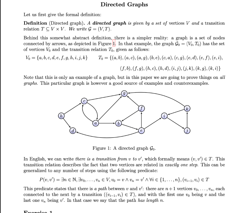 Solved Directed Graphs Let us first give the formal | Chegg.com