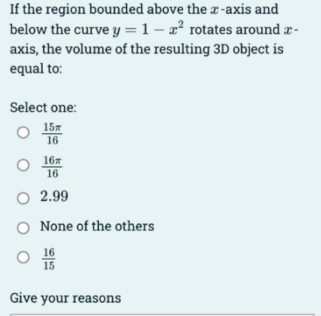 Solved If the region bounded above the x-axis and below the | Chegg.com