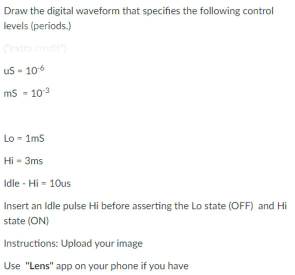 Solved Draw the digital waveform that specifies the | Chegg.com