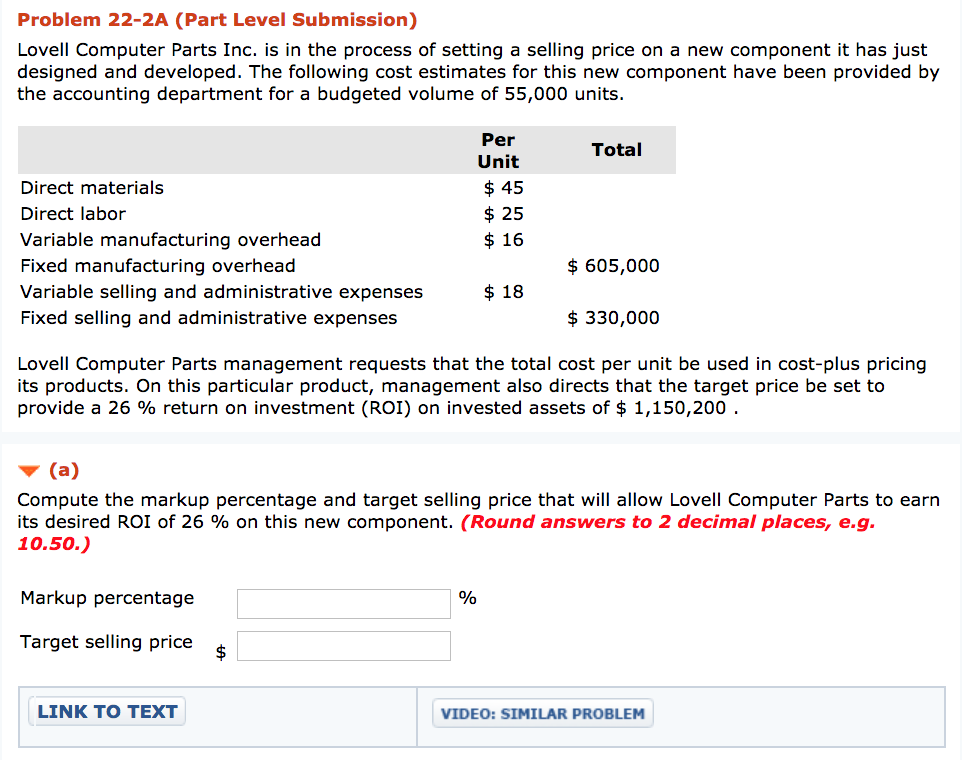 Solved Problem 22-2A (Part Level Submission) Lovell Computer | Chegg.com