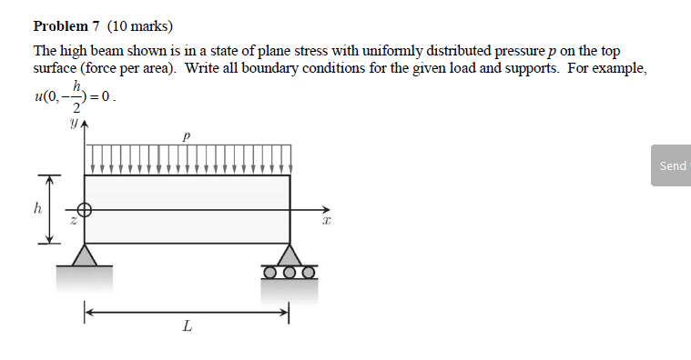 Solved Problem 7 (10 marks) The high beam shown is in a | Chegg.com