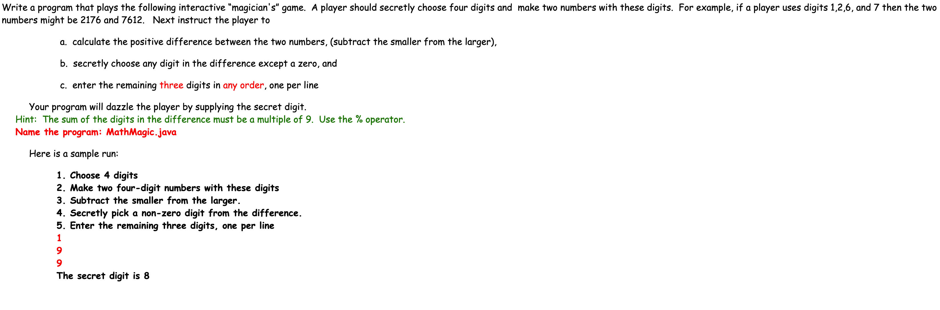 Solved numbers might be 2176 and 7612 . Next instruct the | Chegg.com