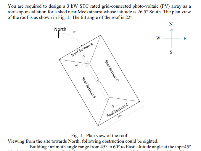 Solved You are required to design a 3 kW STC rated | Chegg.com