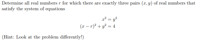 Solved Determine all real numbers r for which there are | Chegg.com