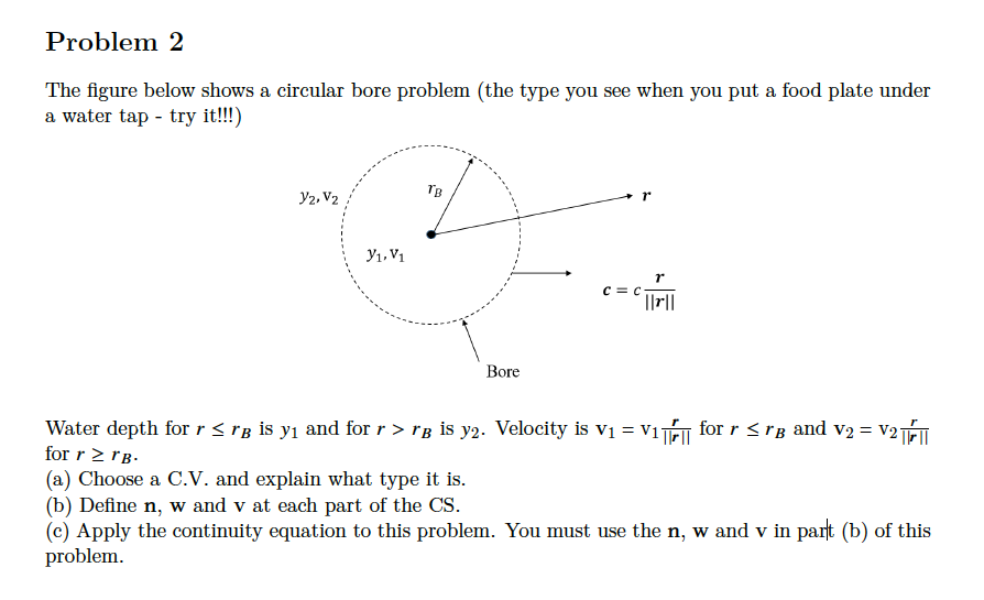 Problem 2 The figure below shows a circular bore | Chegg.com