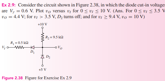 Solved Ex 2.9: Consider The Circuit Shown In Figure 2.38, In 