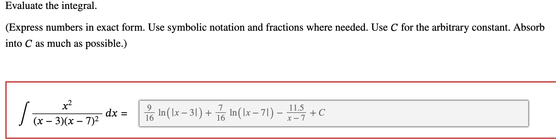 Solved Evaluate the integral.(Express numbers in exact form. | Chegg.com