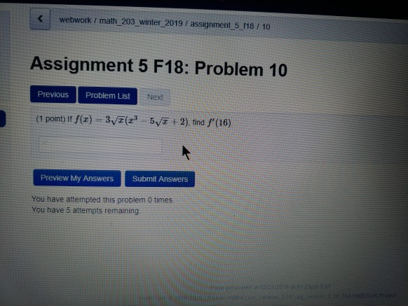 Solved webwork / math 203 winter 2019/assignment 5 118 / 10 | Chegg.com Solved webwork / math 203 winter 2019/assignment 5 118 / 10 | Chegg.com