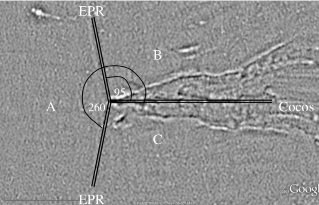 Solved The Galapagos RRR triple junction, as seen from | Chegg.com