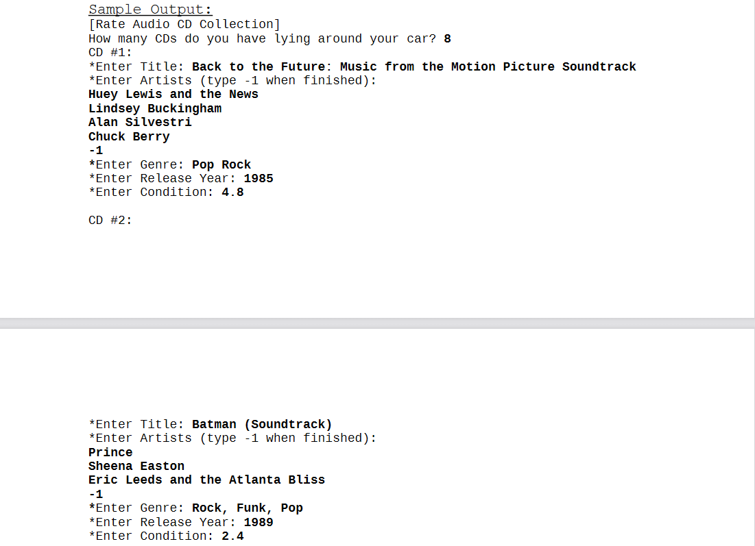 Solved Assignment 7A: Rare Collection. We can make arrays of | Chegg.com