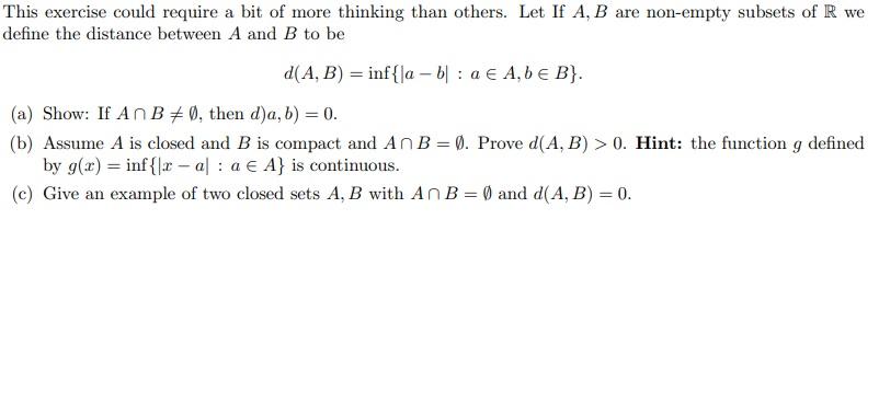 Solved This exercise could require a bit of more thinking | Chegg.com