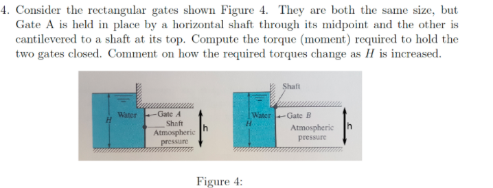 Solved 4. Consider the rectangular gates shown Figure 4. | Chegg.com