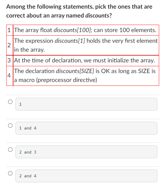 Solved In C, if we pass an array as an argument to a | Chegg.com
