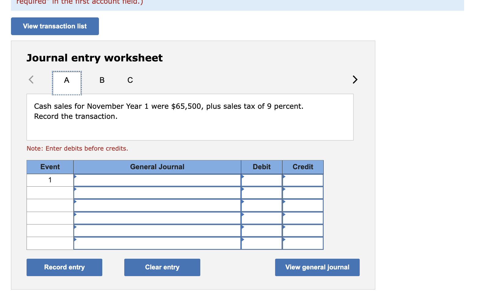 Sales Tax Worksheets
